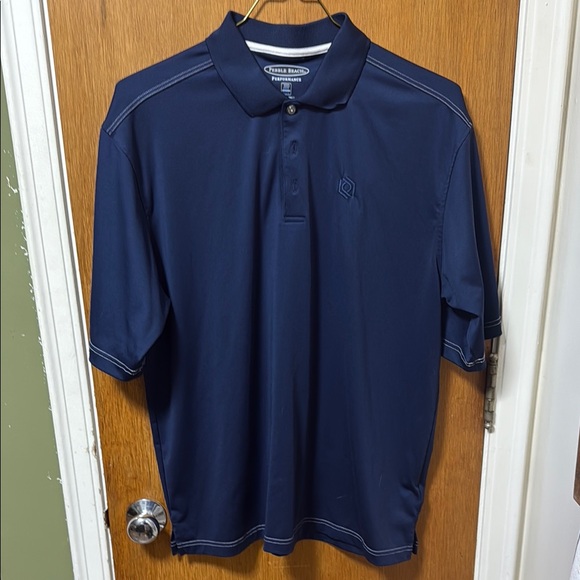 Pebble Beach | Shirts | Pebble Beach Blue Polo Shirt Classic Design ...